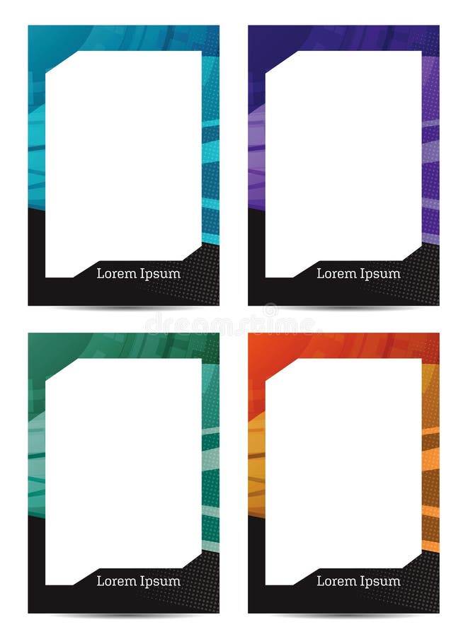 Abstract Background Picture Frame Card Template Stock Vector ...
