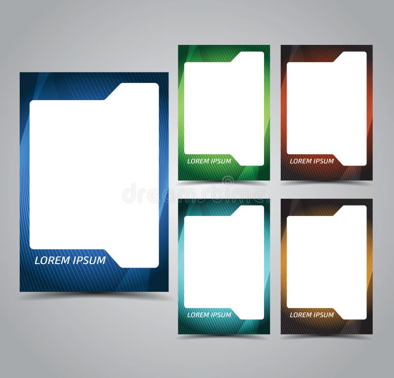 Abstract Techno Background Picture Frame Card Template Stock Vector ...