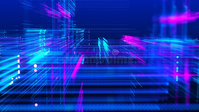 Abstract Techno Background. Three-dimensional Composition of ...