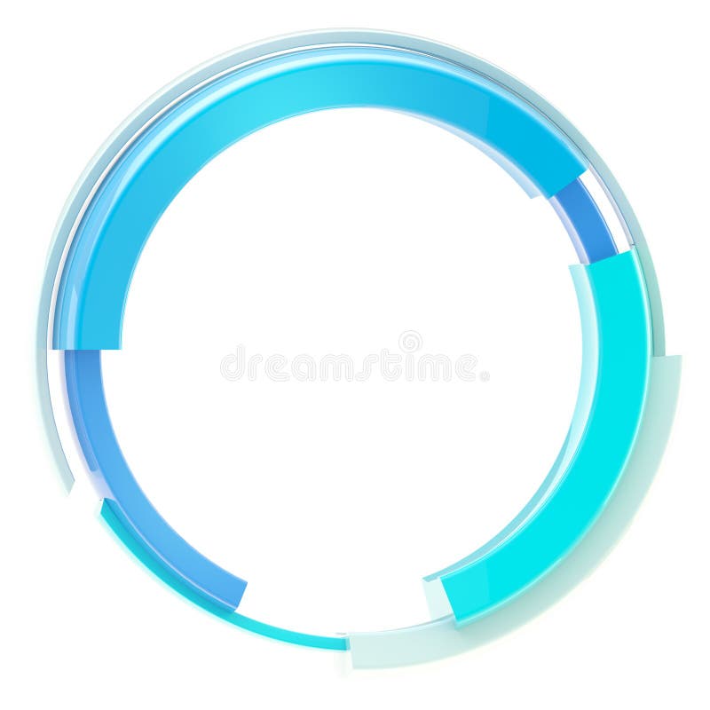 Abstract Techno Circular Frame Border Isolated Stock Illustration ...