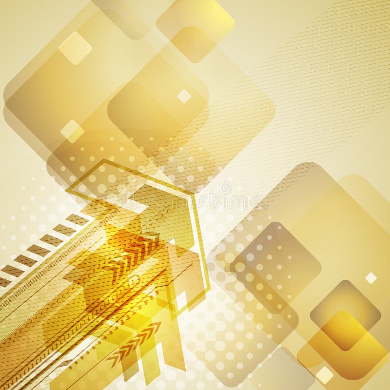 Abstract Techno Design with Arrows. Stock Vector - Illustration of ...