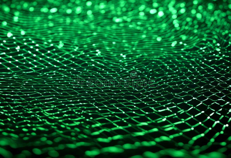 Abstract Techno Dynamic Dot Digital Datum Technology Green Grid Texture ...