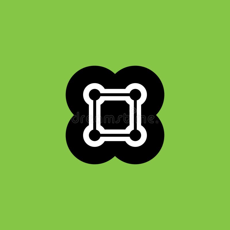 Abstract Techno Logotype. Minimal Modern Logo. Design Element or Icon ...