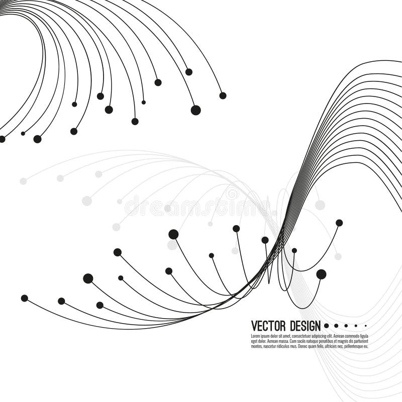 Techno Vector Abstract Background with Soft Lines. Stock Vector ...