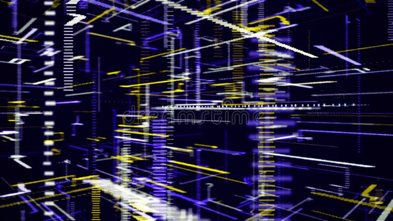 Technological Animation with World Map and Numbers. Motion Stock ...