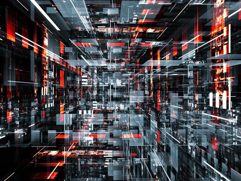 Abstract Technological Background Stock Illustration - Illustration of ...