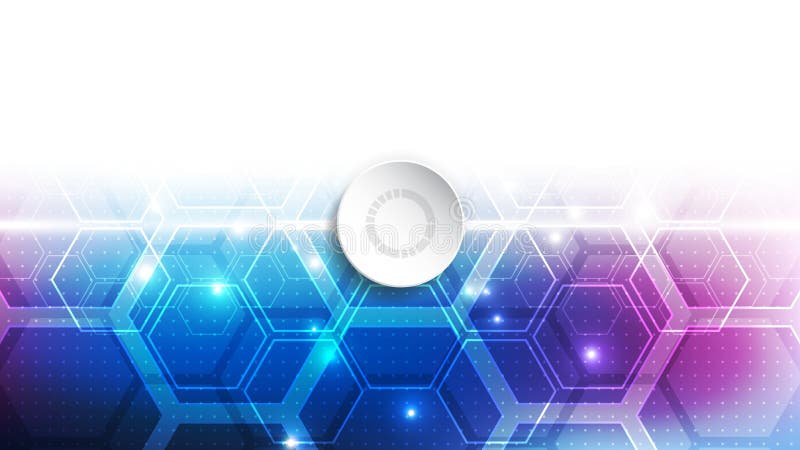 Abstract Technology Background with Hexagons. Vector Illustration for ...