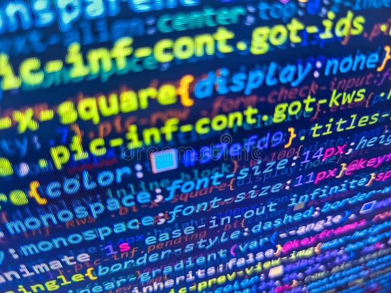 Abstract Technological Background with Digits and Lines. Compressed ...