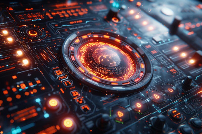 Abstract Technological Background with Fantastic Remote Control Stock ...