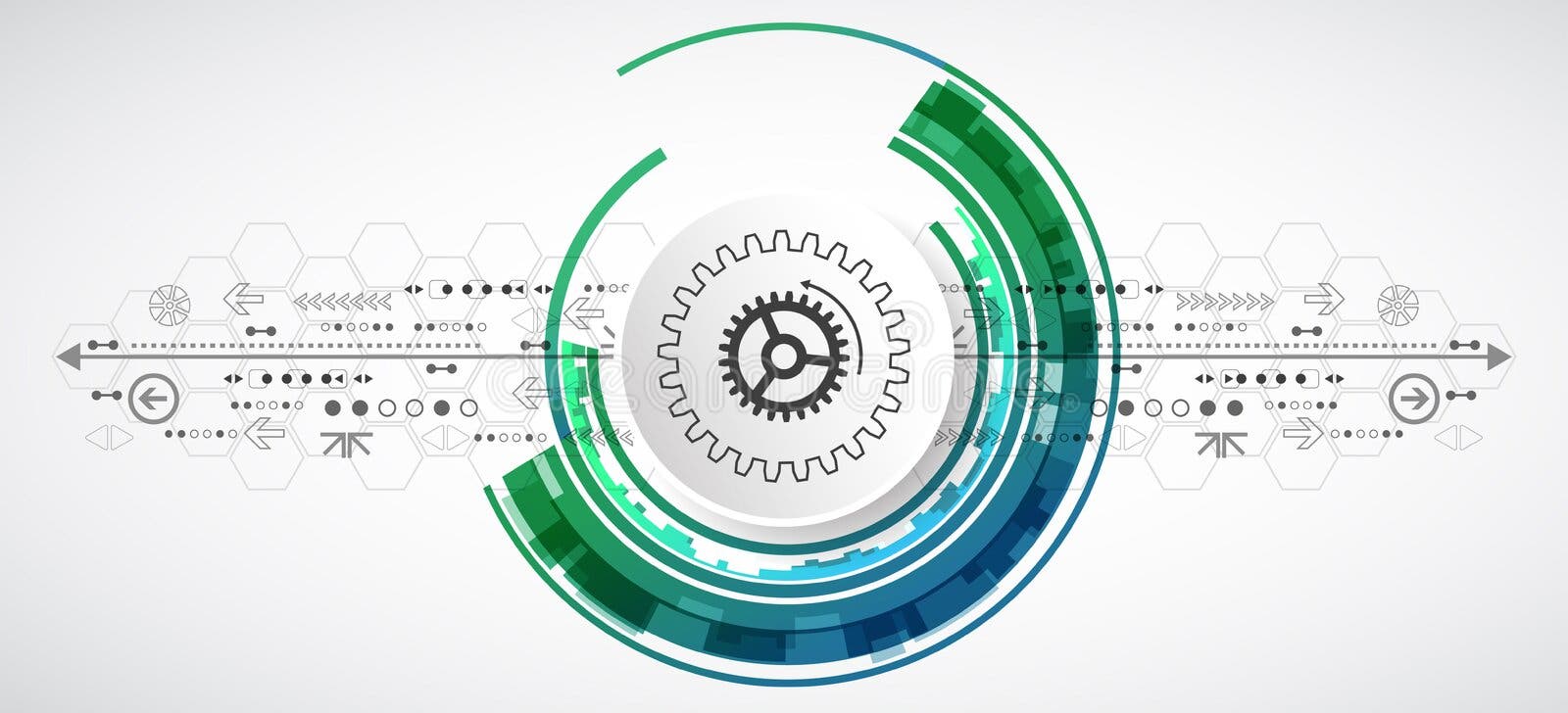 Tech Design Elements Series Stock Illustration - Illustration of ...