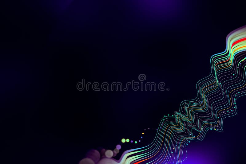 Abstract Technological Background in Vibrant Colors with Blur ...