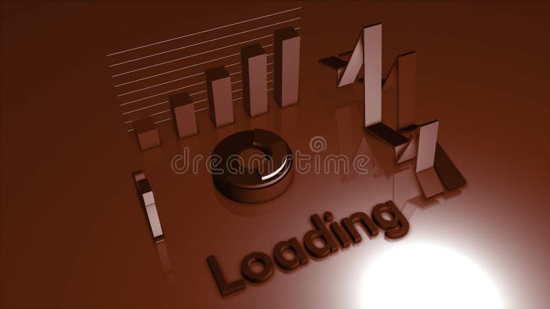 Abstract Technological Background with a Word Loading. Motion. Colorful ...