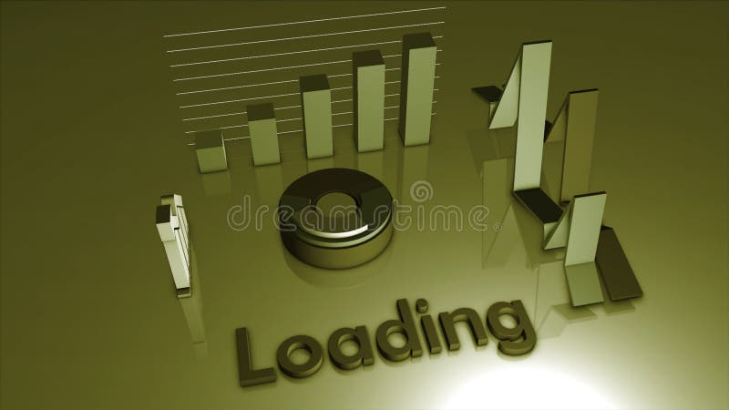 Abstract Technological Background with a Word Loading. Motion. Colorful ...