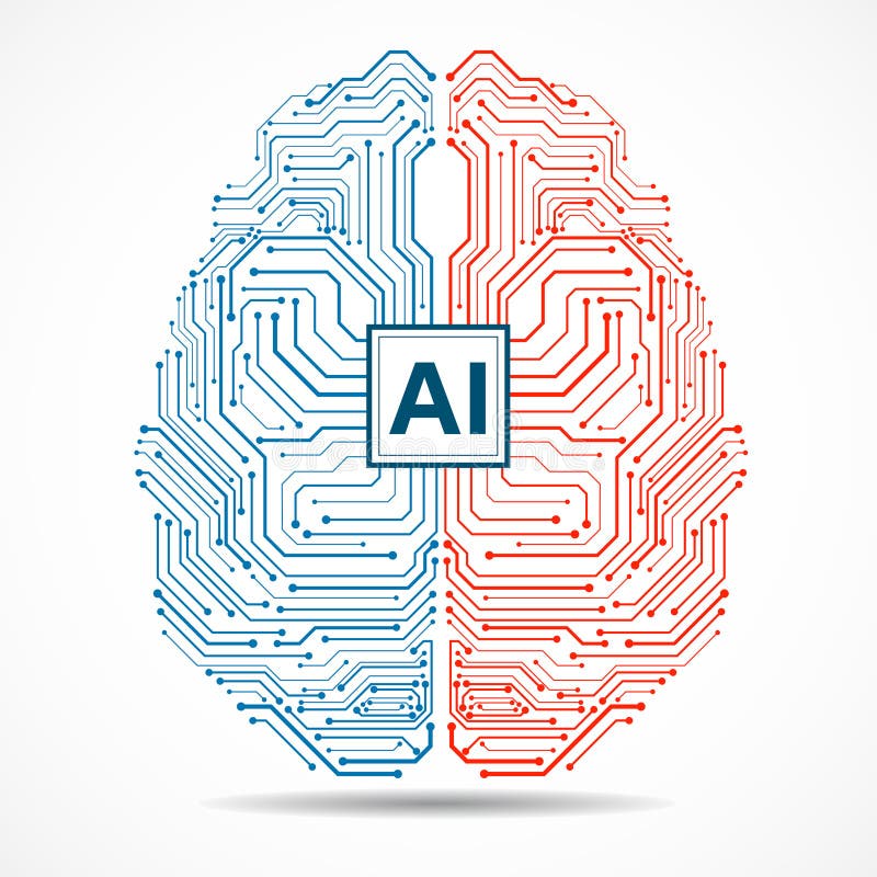 Abstract Technological Brain with Artificial Intelligence Stock Vector ... Abstract Technological Brain with Artificial Intelligence Stock Vector ...