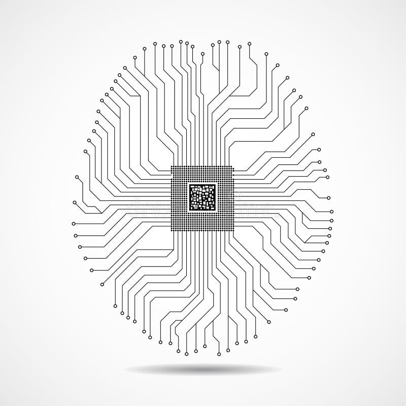 Abstract Technological Brain, Artificial Intelligence with Cpu Stock ... Abstract Technological Brain, Artificial Intelligence with Cpu Stock ...