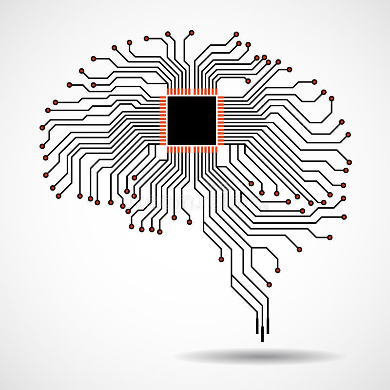 Abstract Technological Glowing Brain. Cpu Stock Vector - Illustration ... Abstract Technological Glowing Brain. Cpu Stock Vector - Illustration ...