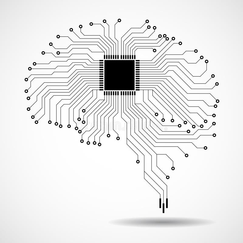 Abstract Technological Brain. Cpu Stock Vector - Illustration of ... Abstract Technological Brain. Cpu Stock Vector - Illustration of ...