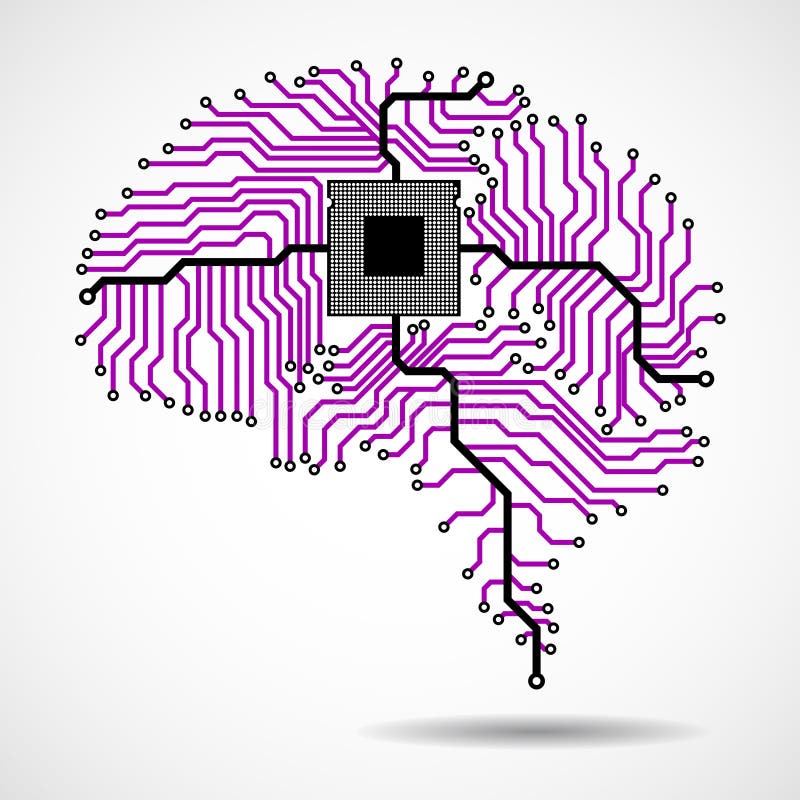 Abstract Technological Brain. Cpu Stock Vector - Illustration of computer, color: 117883032