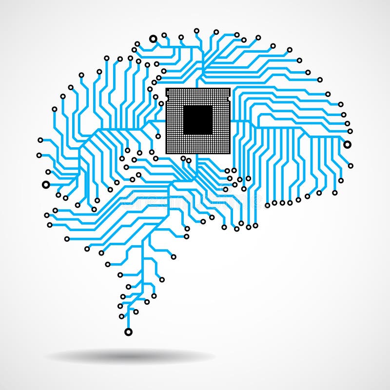 Abstract Technological Brain. Cpu Stock Vector - Illustration of ... Abstract Technological Brain. Cpu Stock Vector - Illustration of ...
