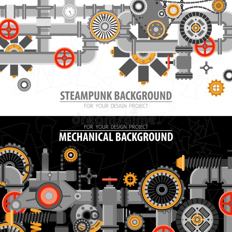Technological Mechanical Banners Stock Illustrations – 50 Technological ...