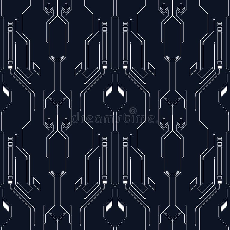 Abstract Technological Pattern Stock Vector - Illustration of digital ...