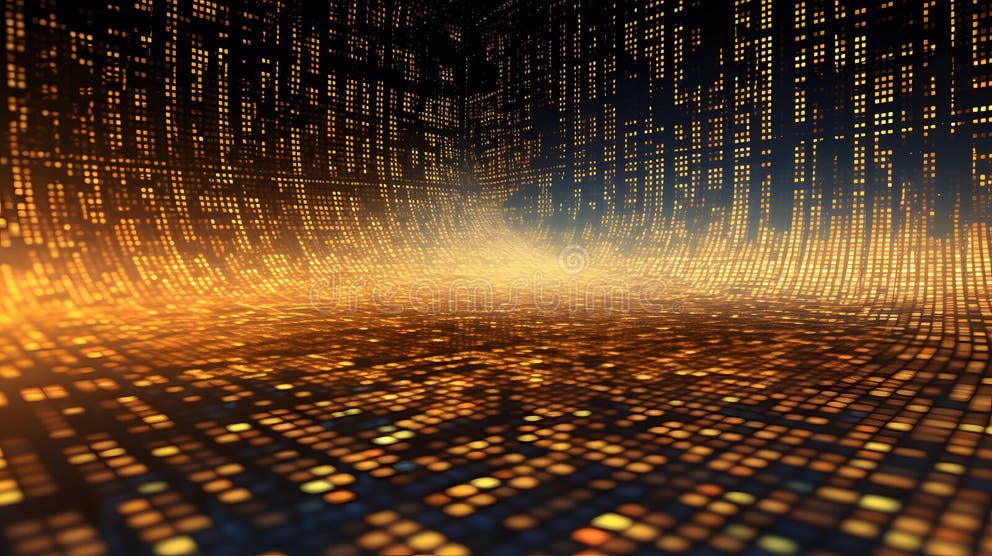 An Abstract Technological Perspective on the Background of Binary Code. Digital Binary Data ...