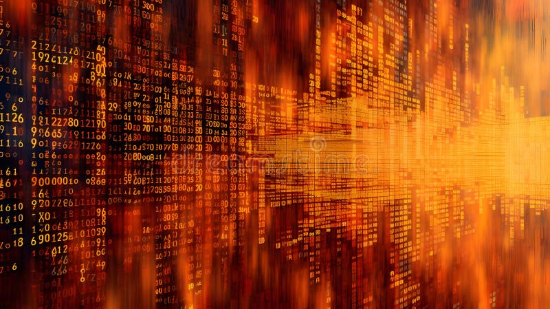 An Abstract Technological Perspective on the Background of Binary Code. Digital Binary Data ...