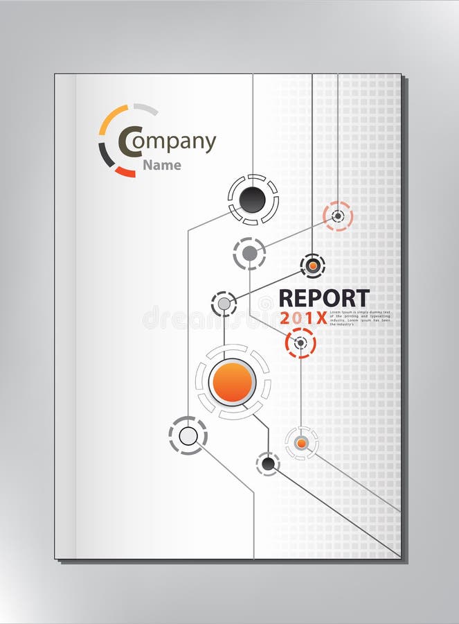 Abstract Technology Annual Report Cover Design Stock Vector ...