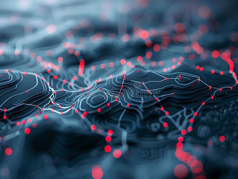 Abstract Technology Backdrop with Glowing Circuit Lines. Digital ...