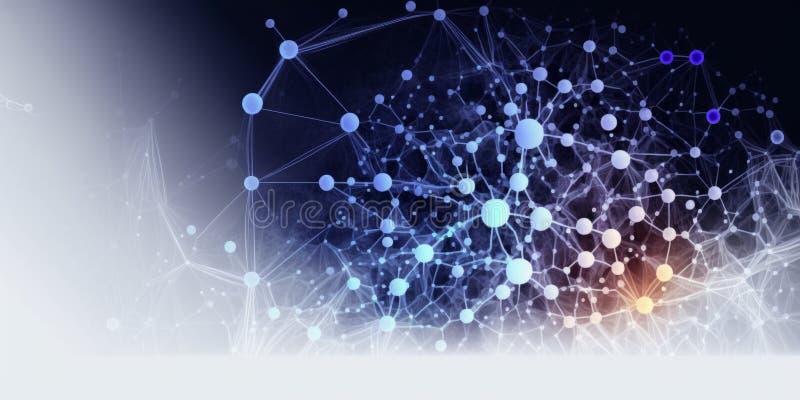 Abstract Technology Backgound with Particles Connections for Internet ...