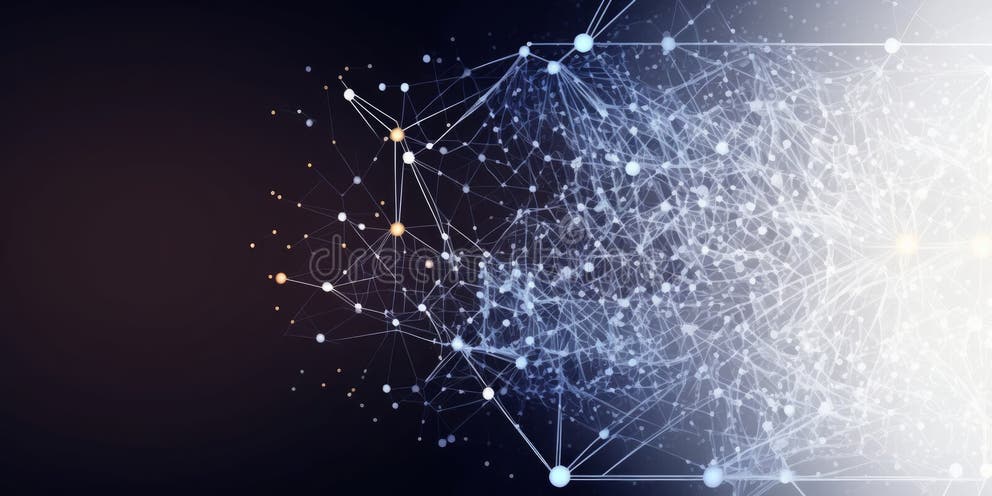 Abstract Technology Backgound with Particles Connections for Internet ...