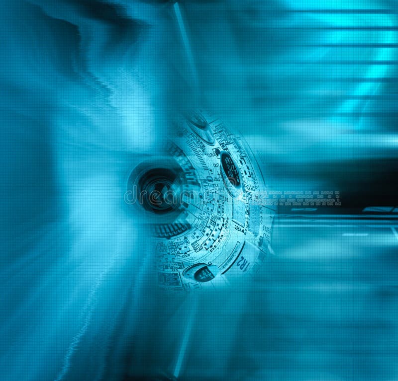 Abstract Blue Lens Flare Technology Background. Stock Vector ...