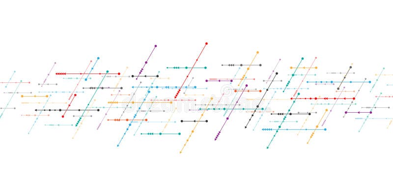 Abstract Technology Background with Arrows and Lines. Concepts and ...