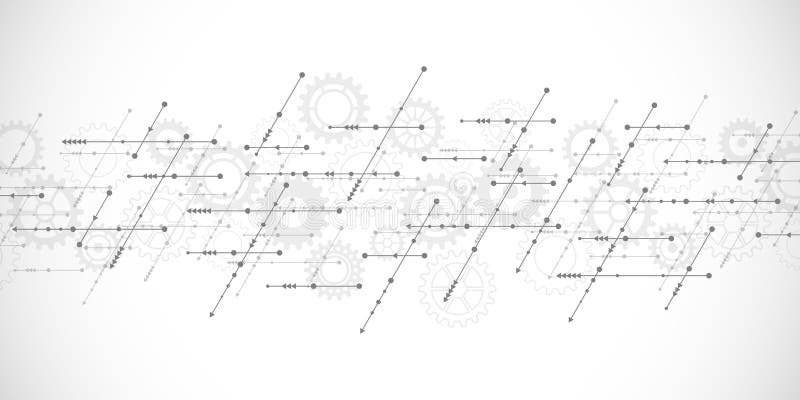 Abstract Technology Background with Arrows and Lines. Concepts and ...