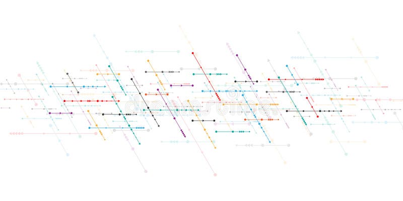 Abstract Technology Background with Arrows and Lines. Concepts and ...