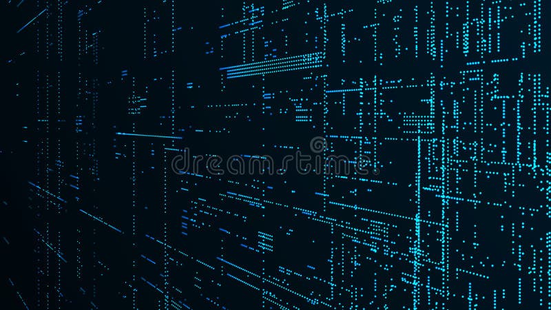 Abstract Technology Background. Abstract 3d City Building. Big Data Digital Code. Futuristic ...
