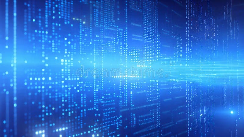 Abstract Technology Background with Binary Code. Data Concept, an Abstract Digital Server ...
