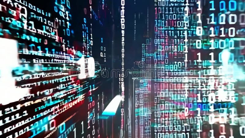 Abstract Technology Background with Binary Code Stock Video - Video of digital, coding: 333839303