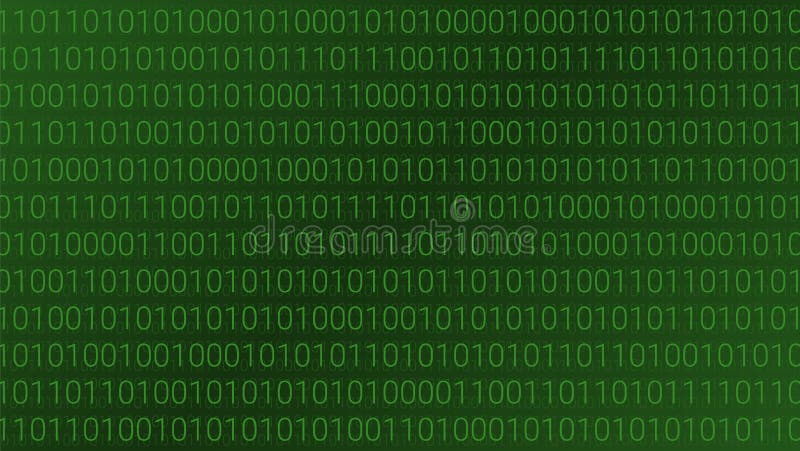 Abstract Technology Background. Binary Computer Code. Vector ...