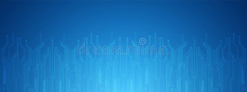 Abstract Technology Background, Blue Digital Circuit Board Pattern ...