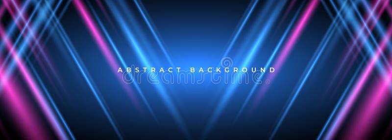 Abstract Technology Background with Blue and Pink Neon Rays. Stock ...