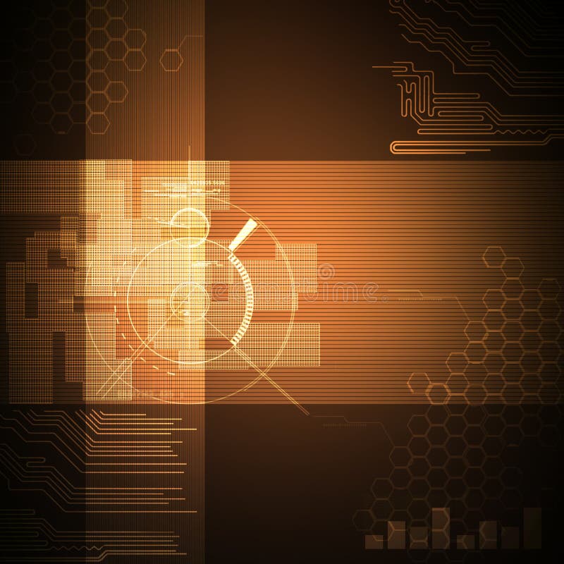 Abstract Technology Background Brown Stock Illustration - Illustration ...