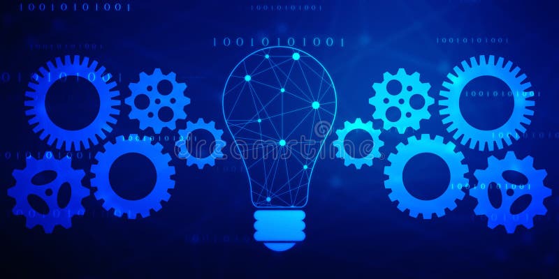 Abstract Technology Background,Bulb Illustration on Technology ...