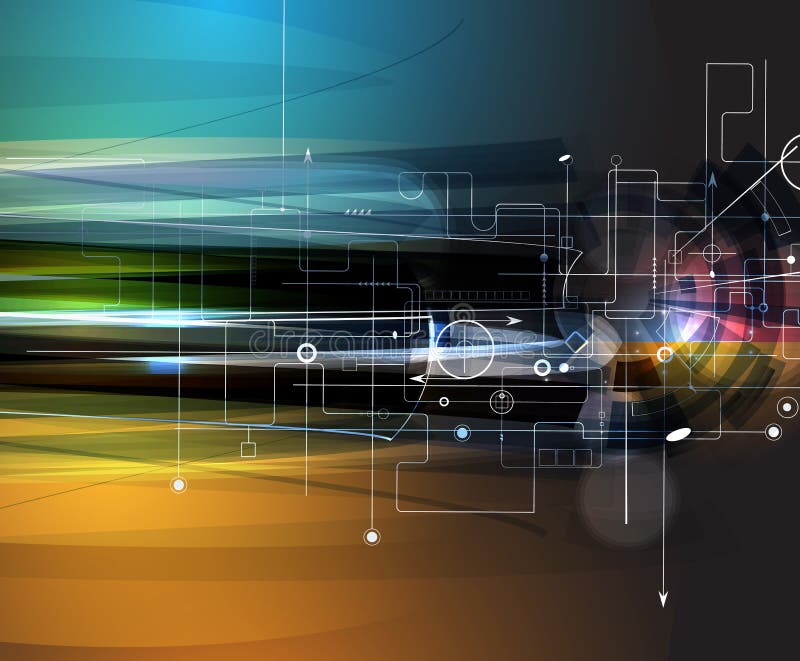 Abstract Technology Background Business & Development Direction Stock ...