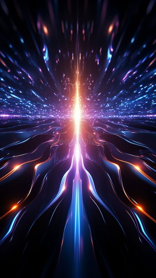 Abstract Technology Background with Captivating Glowing Lines ...