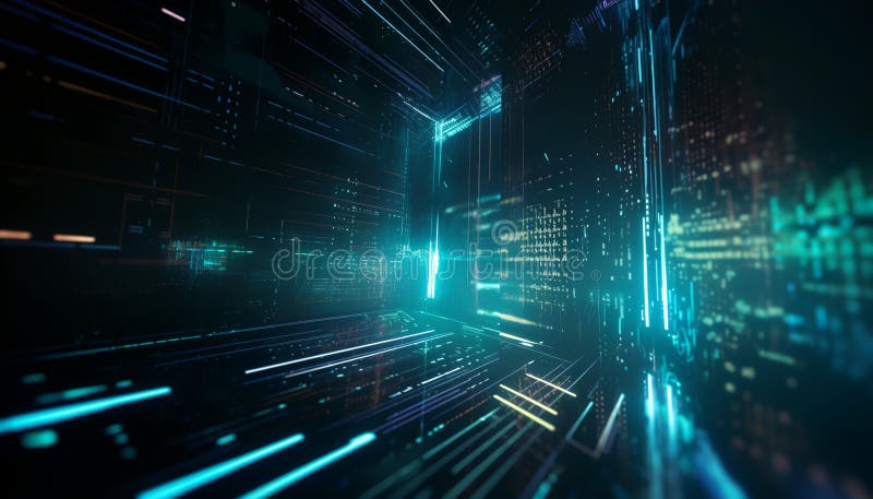 Abstract Blue Circle Glitter Background. Generative AI Stock Illustration - Illustration of ...