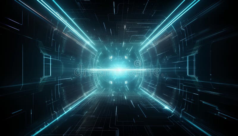 Digital Abstract Technology. Programming Script Binary Coding Snippet on Glowing Software ...