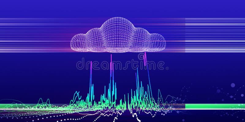 Abstract Technology Background Cloud Computing Grid Concept with ...