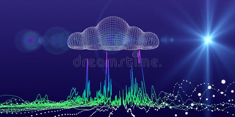 Abstract Technology Background Cloud Computing Grid Concept with ...