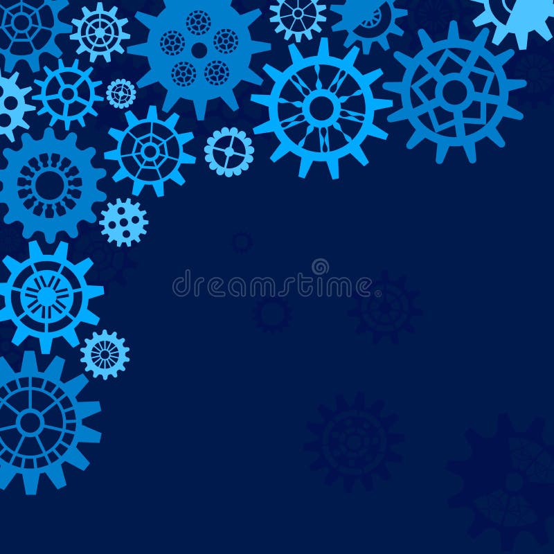 Abstract Technology Background with Cogwheel, Engineering Cover ...
